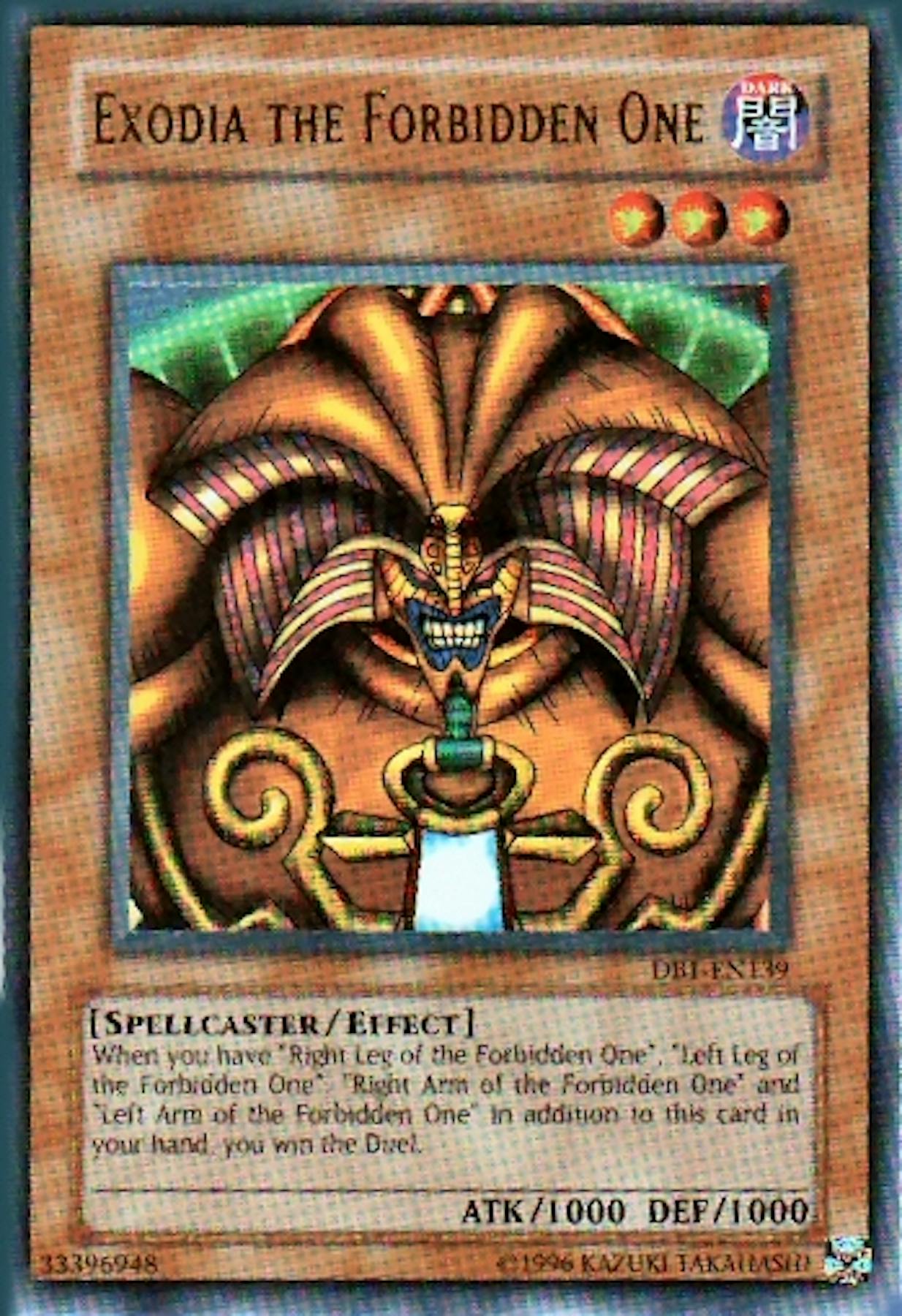 Yu Gi Oh Dark Beginning Single Exodia The Forbidden One Ultra Rare